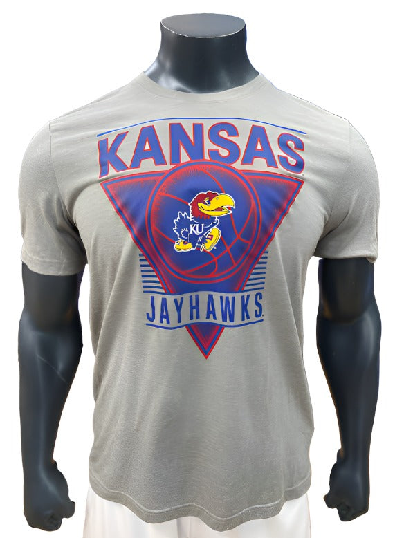 Adidas Kansas Jayhawks Basketball Triangle Tee - Grey – Jocks Nitch