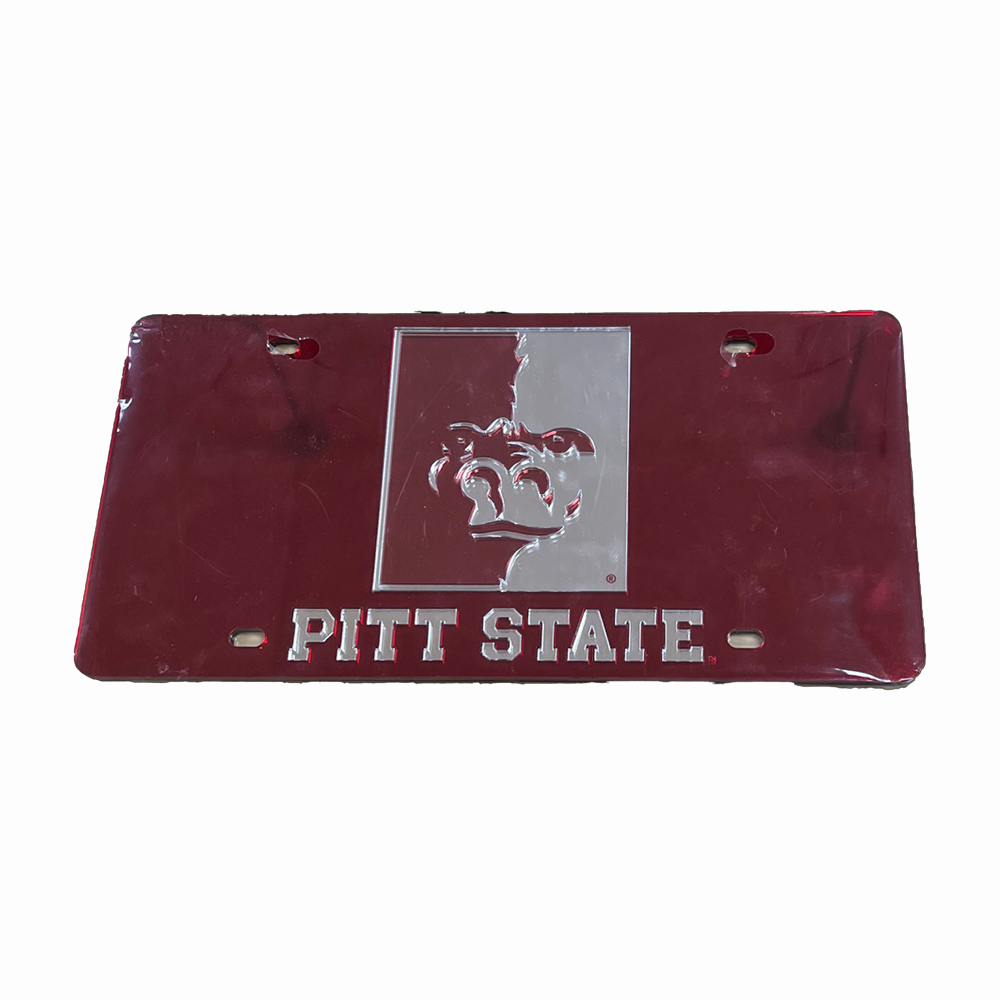 Pitt State Split Face Tag- Red/Silver – Jocks Nitch