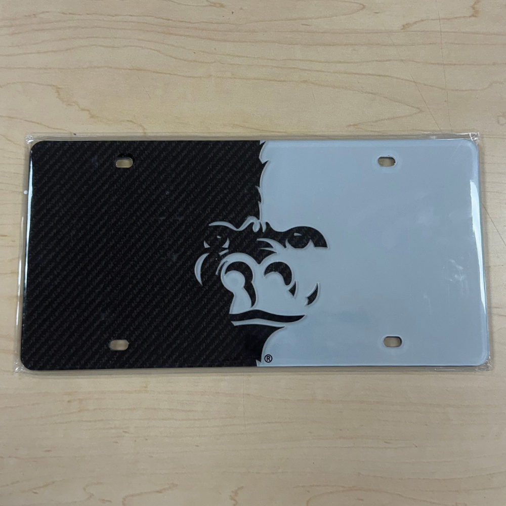 Pitt State Split Face License Plate- Carbon/White – Jocks Nitch
